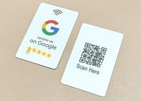 China Programmable NFC Google Review Card 85.5x54mm Customizable Social Media Feedback Card for sale