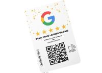 China Programmable NFC Google Review Card 85.5x54mm Customizable Social Media Feedback Card for sale