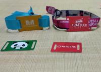 China Adjustable RFID NFC Woven Wristband 350x15mm Disposable Fabric Bracelet for Events for sale