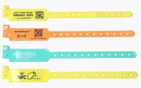 China Disposable PVC RFID Wristband 13.56MHz Waterproof Adjustable Hospital Event Access Control 350x15mm for sale