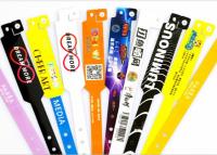 China Soft PVC RFID Wristband 13.56MHz Waterproof Disposable for Waterpark Access Control for sale