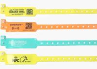 China Soft PVC RFID Wristband 13.56MHz Waterproof Disposable for Waterpark Access Control for sale