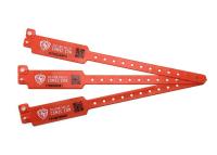 China UHF Soft RFID PVC Wristband Waterproof IMPINJ M4QT 254x25.5mm for sale