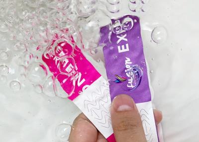 China Custom RFID Tyvek Wristband 2.5cm Wide Waterproof One Time Use Paper Wristband for Events for sale