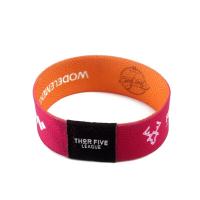 China Custom Printable Elastic RFID Wristband NFC Bracelet 160x25mm for Access Control for sale