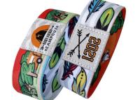 China Polyester Adjustable RFID Woven Wristband Custom Printable Elastic For Theme Park for sale
