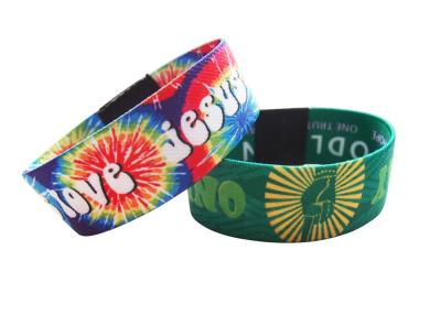 China Custom Printable Elastic RFID Wristband NFC Bracelet 160x25mm for Access Control for sale