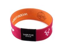 China 125kHz 13.56MHz NFC UHF Elastic Stretch RFID Woven Wristband 25mm Width for Sports Events for sale