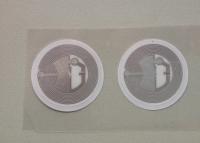China Custom Printed RFID Sticker Tags Fudan F08 13.56MHz Circular Label 25mm for sale