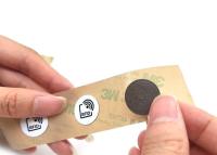 China Custom Printed RFID Sticker Tags Fudan F08 13.56MHz Circular Label 25mm for sale