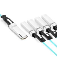 China Optical Fiber Breakout Cables QSFP-4SFP25G-AOC Compatible To SFP28 MSA And QSFP28 MSA for sale