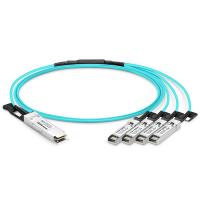 China QSFP-4SFP25G-AOC Active Optical Breakout Cable Compatible 100G QSFP28 To 4 X 25G SFP28 for sale