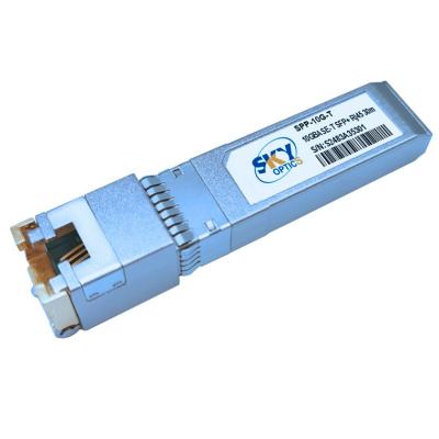 China 10GBASE-T SFP+ Copper Transceiver Module 10Gb/s Data Links 3.3V Power Supply for sale