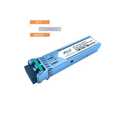China 1.25G 1000BASE-ZX SFP Optical Module 80KM Dual LC SFP Transceiver For Data Transfer for sale