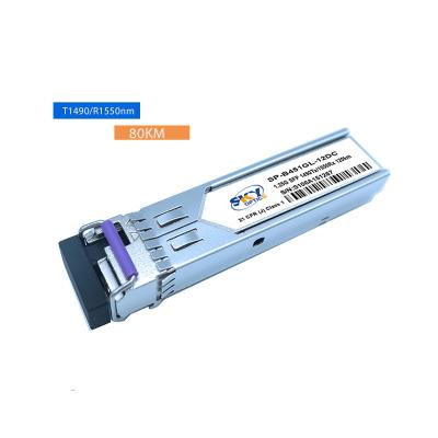 China Cutting Edge 80KM SFP Optical Module Single Mode DFB Laser SFP Bidi Transceiver for sale