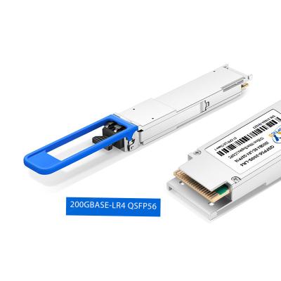 China QSFP56 LR4 200G Fiber Optical Transceiver 6W With Cooled DML LAN-WDM Transmitter for sale