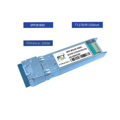 China 25G SFP28 BiDi Optical Transceiver 25Gbps With DFB And PIN 20KM for sale