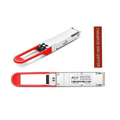 China 1310nm Wavelength 100G Optical Module 100GBASE-ER4 QSFP28 Duplex LC Connector for sale