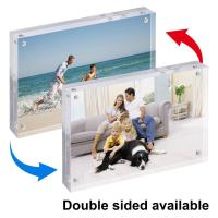 China Acrylic Magnetic Photo Frames 10*15*1.6cm Double Sided Tabletop Picture Frames for sale