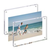 China Acrylic Magnetic Photo Frames 10*15*1.6cm Double Sided Tabletop Picture Frames for sale