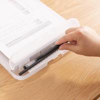 China A4 Paper Plastic Storage Clipboard 25x36.6cm Waterproof Fireproof Office Filing Boxes for sale