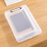 China A4 Paper Plastic Storage Clipboard 25x36.6cm Waterproof Fireproof Office Filing Boxes for sale