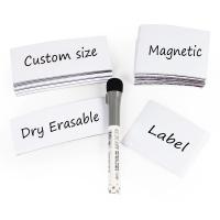 China Custom Dry Erase White Board Magnetic Labels 3x1.2 Inch 3.5x1.5 Inch for sale
