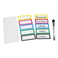 China Colourful Removable Labels 4*4 Inch 5*5 Inch Reusable Dry Erase Labels for sale