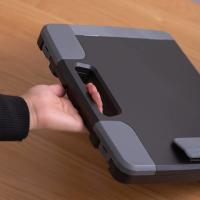 China Portable Black Plastic A4 Clipboard Box File Waterproof For School for sale