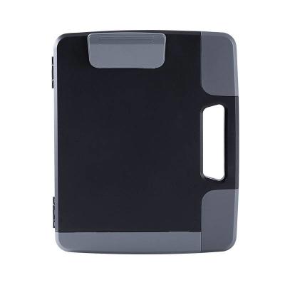 China Portable Black Plastic A4 Clipboard Box File Waterproof For School for sale
