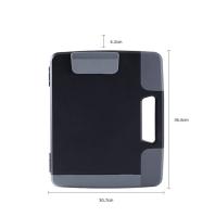 China Portable Black Plastic A4 Clipboard Box File Waterproof For School for sale
