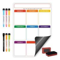 China Soft Whiteboard Magnetic Calendar Planner A4 A3 Dry Erase Weekly Planner for sale