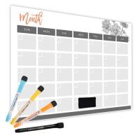China Fridge Magnetic Calendar Planner Family Monthly Planner Whiteboard for sale