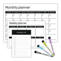 China Magnetic Dry Erase Reusable Daily Weekly Monthly Planner Set 17x11'' A3 A4 Custom for sale