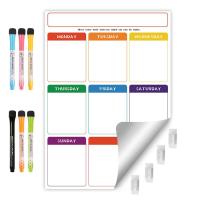 China Soft  Whiteboard Sheets Reusable Calendar Planner Self Sticky Weekly Planner 17x11'' 17x13'' for sale