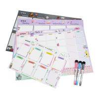 China Soft  Whiteboard Sheets Reusable Calendar Planner Self Sticky Weekly Planner 17x11'' 17x13'' for sale