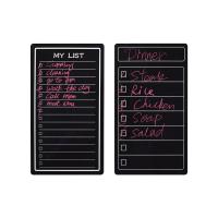 China Black Reusable Calendar Planner Dry Erase Sticky Board 17x13 Inch For Glass Ceramic Tile Wall for sale
