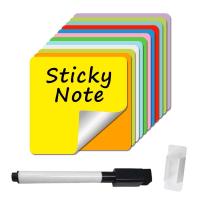 China Soft Whiteboard Reusable Calendar Planner Dry Erase Sticky Notes 10x10cm for sale