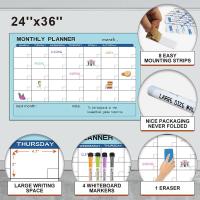 China Erasable Print Dry Erase Poster Monthly Dry Erase Calendar Poster Self Adhesive for sale