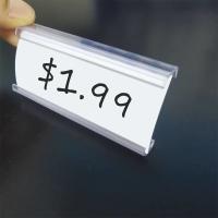 China Supermarket Label Holder 3.5*7.5cm Plastic Shelf Label Holder Writable for sale