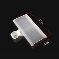 China Clear Plastic Wire Shelf Label Holder Tags 75*35mm ODM With Tight Snap Lock Closure for sale