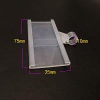 China Clear Plastic Wire Shelf Label Holder Tags 75*35mm ODM With Tight Snap Lock Closure for sale
