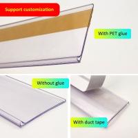 China Self Adhesive Clear Plastic Shelf Label Holder For Price Tag Eco Friendly for sale