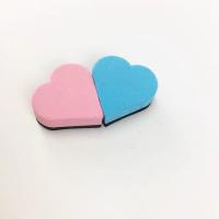 China Heart Shaped EVA Magnetic Whiteboard Erasers For Office School for sale