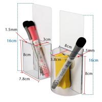 China Reusable Whiteboard Pen Magnetic Holder Plastic Pen Holder With Self Adhesive Pad for sale