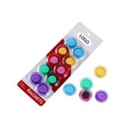 China Whiteboard Magnetic Button Slip Free Colorful Round Magnets OEM for sale