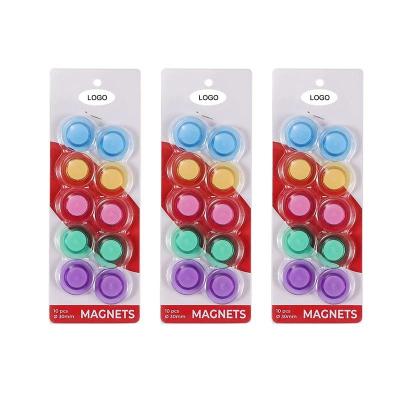 China Whiteboard Magnetic Button Slip Free Colorful Round Magnets OEM for sale