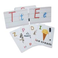 China Custom Printing Children's Learning Alphabet Cards Erasable Modern Teacher Aids for sale