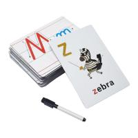 China Custom Printing Children's Learning Alphabet Cards Erasable Modern Teacher Aids for sale