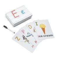 China Custom Printing Children's Learning Alphabet Cards Erasable Modern Teacher Aids for sale